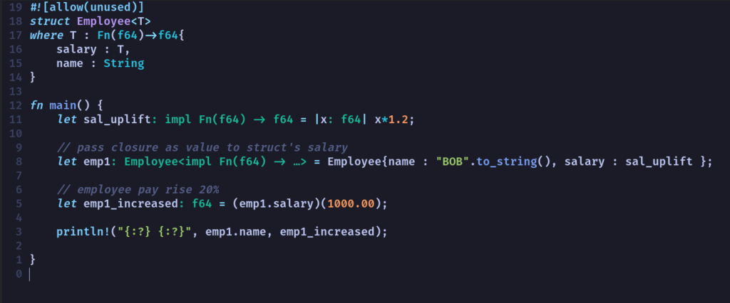 Closure as struct member - Red And Green