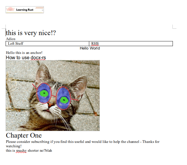 Automate Docx creation with Rust - Red And Green